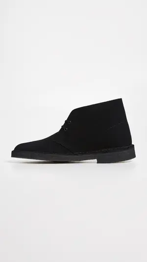 Clarks Suede Desert Boots - Black