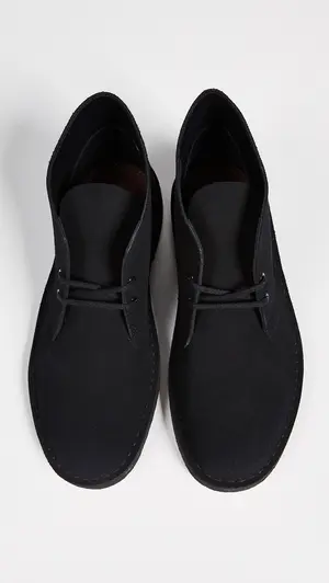Clarks Suede Desert Boots - Black