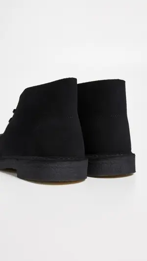 Clarks Suede Desert Boots - Black