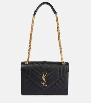 Saint Laurent Envelope Medium Shoulder Bag - Black