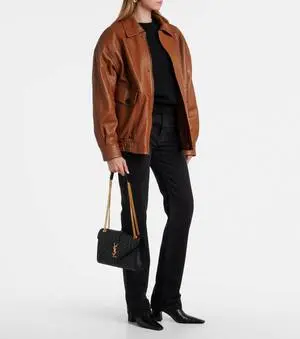 Saint Laurent Envelope Medium Shoulder Bag - Black
