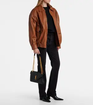 Saint Laurent Envelope Medium Shoulder Bag - Black