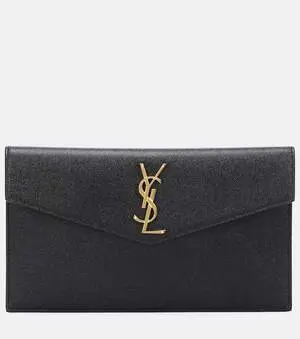 Saint Laurent Uptown Leather Clutch - Black