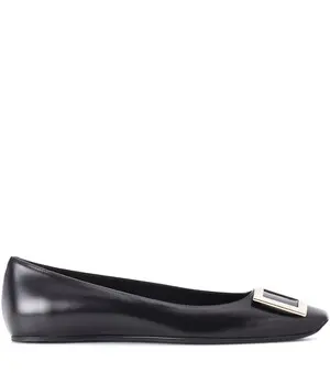 ROGER VIVIER Belle Vivier Leather Ballet Flats