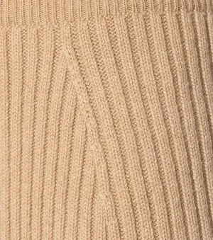 Loro Piana Tribeca Ribbed-knit Cashmere Midi Skirt