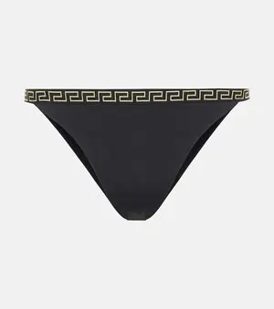 Versace Greek Key Bikini Bottom - Black