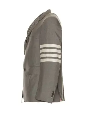 Thom Browne Bar Engineered Suit Jacket In Grey