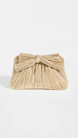 LOEFFLER RANDALL Rayne Pleated Frame Clutch - Gold