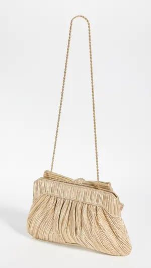 LOEFFLER RANDALL Rayne Pleated Frame Clutch - Gold