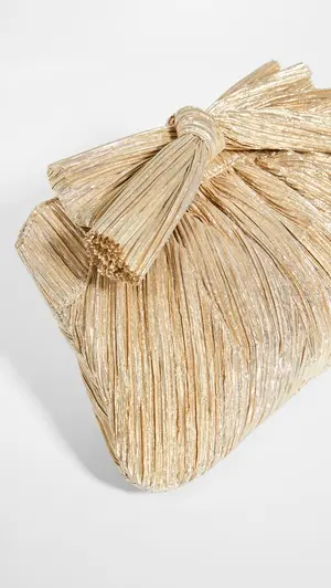 LOEFFLER RANDALL Rayne Pleated Frame Clutch - Gold