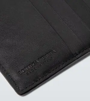 Bottega Veneta Folded Leather Wallet - Black