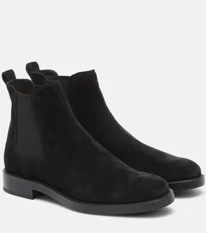 TOD'S Suede Chelsea Boots - Black