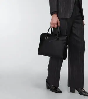 Saint Laurent Duffle Leather Briefcase