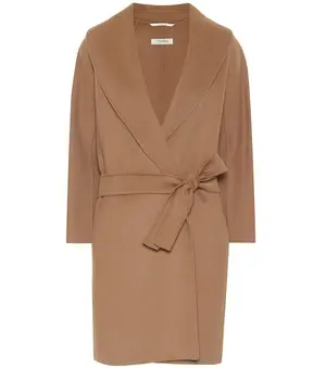 Max Mara Messi Belted Virgin Wool Coat - Beige