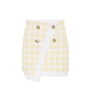 Balmain - Balmain Houndstooth Jacquard Bodycon Miniskirt
