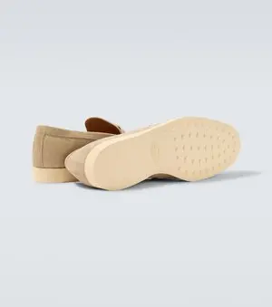TOD'S Suede Penny Loafers - Beige