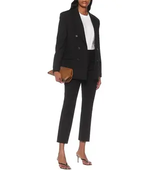 JOSEPH Coleman High-rise Gabardine Pants - Black