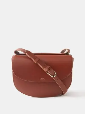 A.p.c. A.P.C. - Genève Cross-body Smooth-leather Bag - Womens - Tan - ONE SIZE Tan