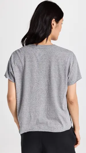 The Great. The Crop Tee - Heather Grey
