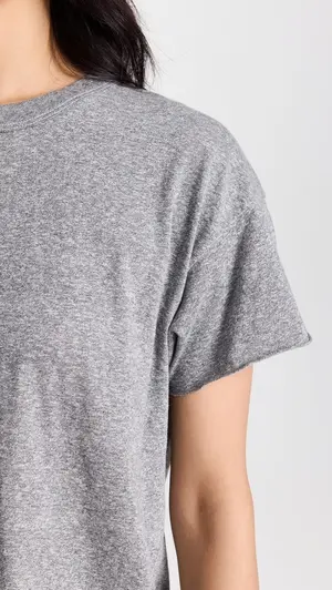 The Great. The Crop Tee - Heather Grey