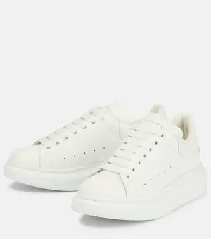 Alexander McQueen Oversized Leather Sneakers - White