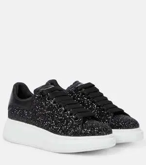 Alexander McQueen Oversized Embellished Leather Sneakers