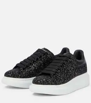 Alexander McQueen Oversized Embellished Leather Sneakers