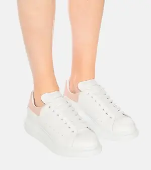Alexander McQueen Oversized Leather Sneakers - White
