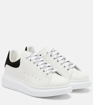 Alexander McQueen Oversized Leather Sneakers - White