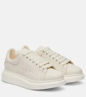 Alexander McQueen Oversized Leather Sneakers - White