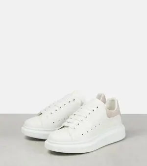 Alexander McQueen Oversized Leather Sneakers - White