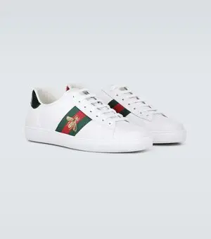 Gucci Ace Leather Sneakers - White