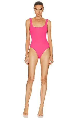 Hunza G Hunza G Square Neck Swimsuit Hot Pink