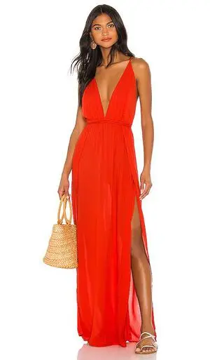 INDAH River Maxi Dress In Red