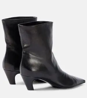 Khaite Arizona Leather Ankle Boots