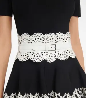Alaïa Leather Corset Belt - White