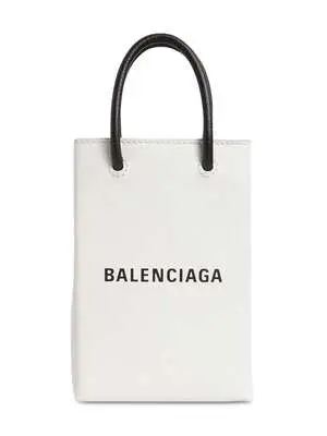 Balenciaga - Shopping Leather Phone Holder