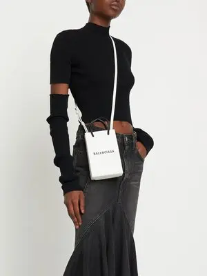 Balenciaga - Shopping Leather Phone Holder