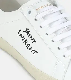Saint Laurent Court Classic Sl/06 Leather Sneakers - White