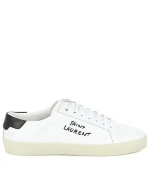 Saint Laurent Court Classic Sl/06 Leather Sneakers - White