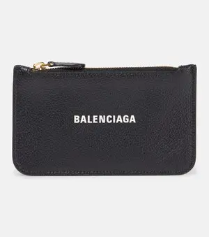 Balenciaga Leather Card Holder - Black