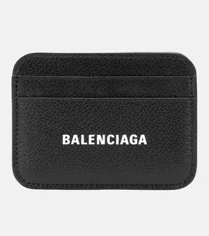 Balenciaga Leather Card Holder - Black