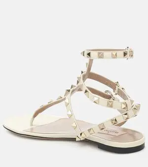 Valentino Garavani Rockstud Leather Sandals - White