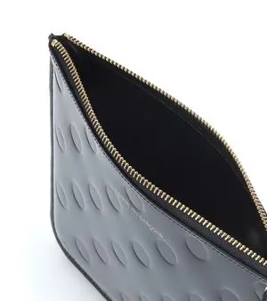 Comme Des Garçons Dots Large Embossed Leather Pouch