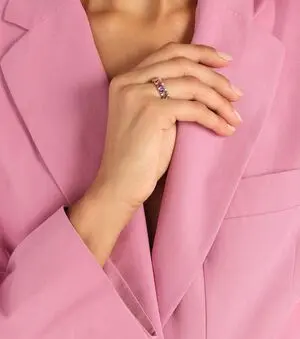SUZANNE KALAN Fireworks 18kt Rose Gold Ring - Multicoloured