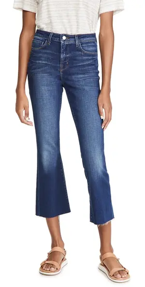 L'Agence Kendra High-rise Crop Flare Jeans