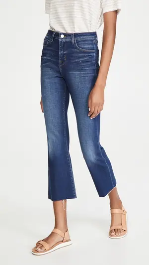 L'Agence Kendra High-rise Crop Flare Jeans