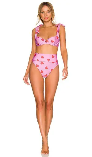 Beach Riot Highway Bikini Bottom - Valentine Heart