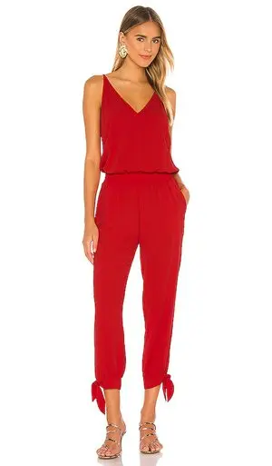 Amanda Uprichard Seville Jumpsuit - Lipstick