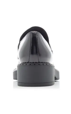 Prada Leather Loafers - Black